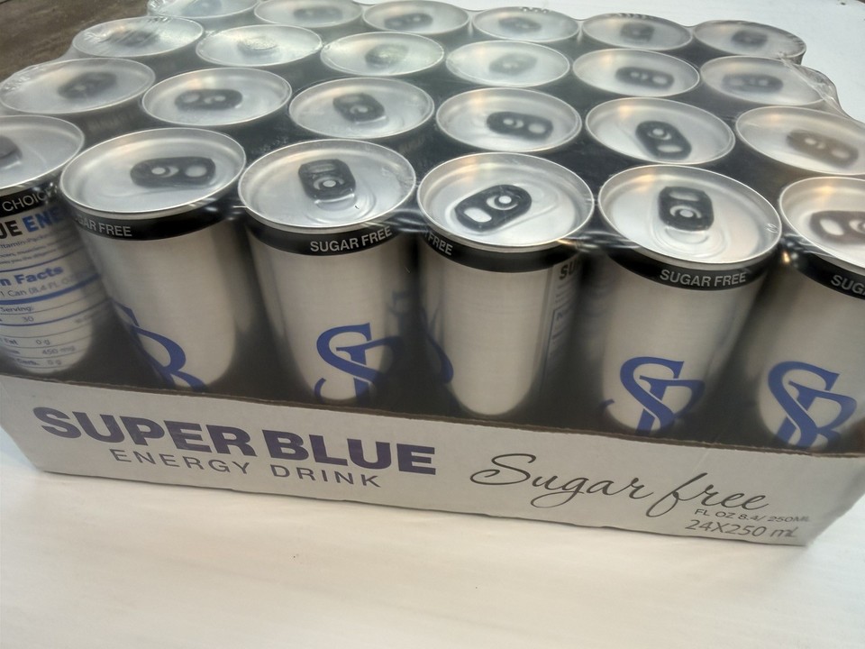 Super Blue Energy Drink Zero Sugar – 8.4 fl oz Can (Case of 24) | eBay