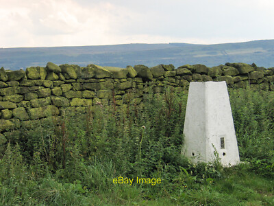Photo 6x4 Trig point beside dry stone wall Langbar The trig point known ...