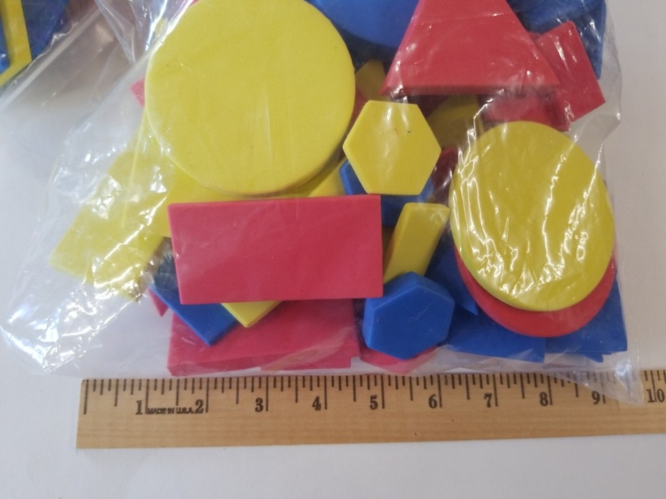 120 Pieces Foam Math kids toys - manipulatives pattern attribute blocks ...
