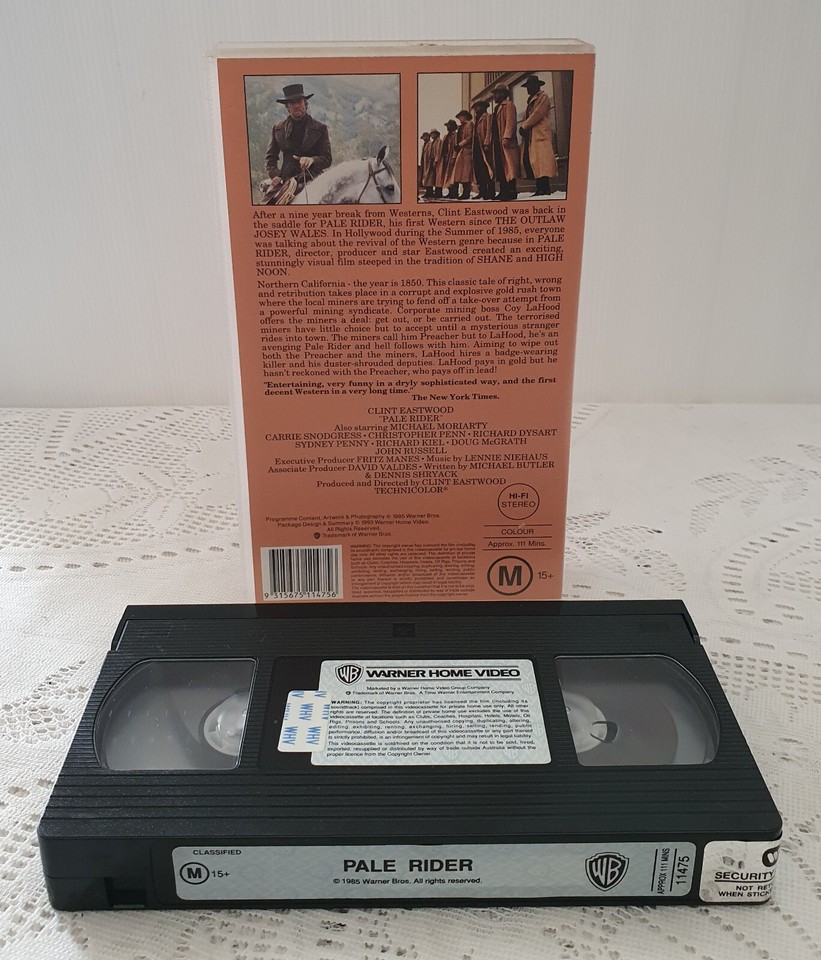 Pale Rider VHS 1998 Clint Eastwood | eBay