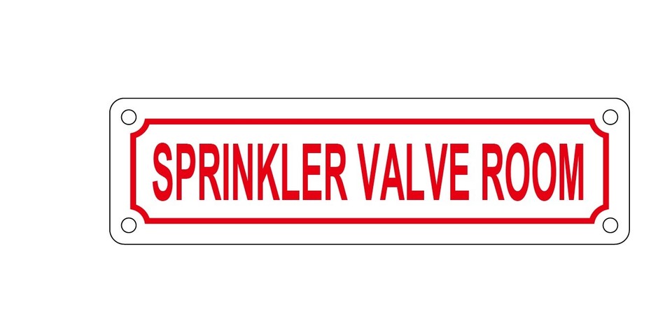 SPRINKLER VALVE ROOM SIGN (ALUMINUM 2X7)-REF24-1027 | eBay
