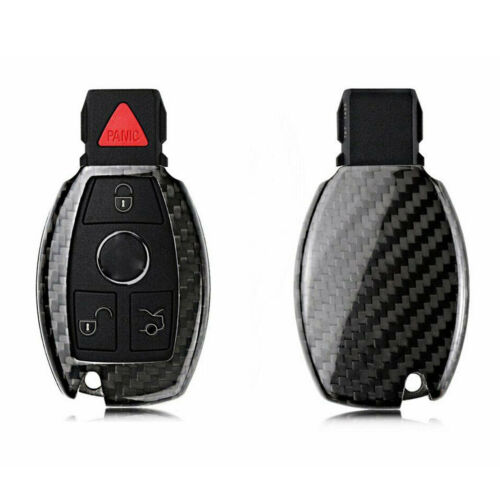 Remote Smart Key Carbon Fiber Look Fob Cover For Mercedes Benz AMG C E ...