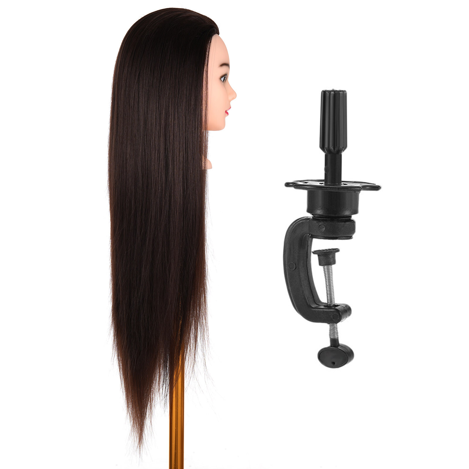 27" Long Salon Hair Styling Practice Head Model Hairdressing Mannequin ...