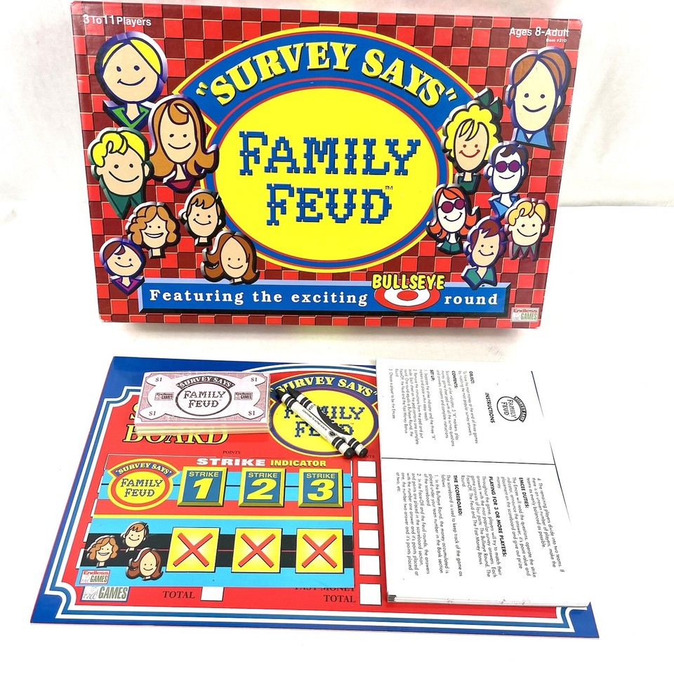 Family Feud Survey Says Board Game Vintage 1998 Endless Games Brand New ...