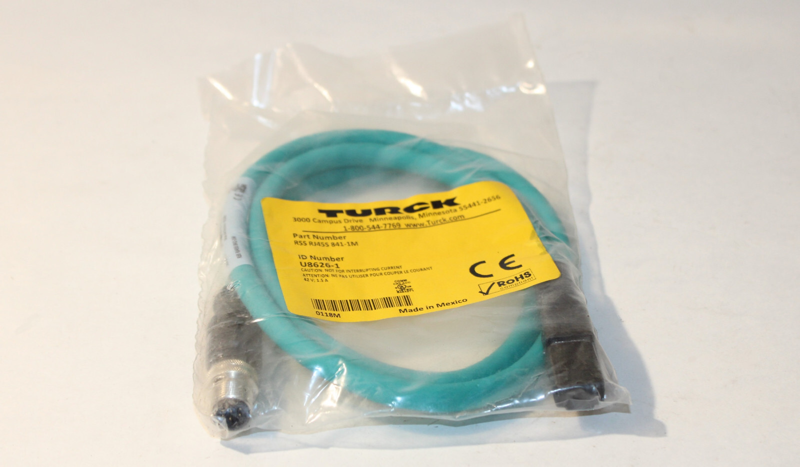 Turck RSS RJ45S 841-1M Industrial Ethernet Cable NEW | eBay