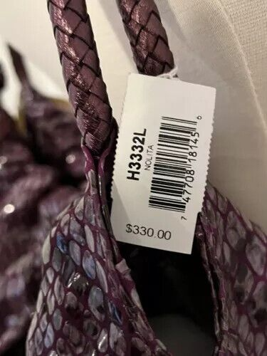 NWTag BRIGHTON NOLITA Purple Python Snake Leather Shoulder Bag Hobo MSRP $330 | eBay