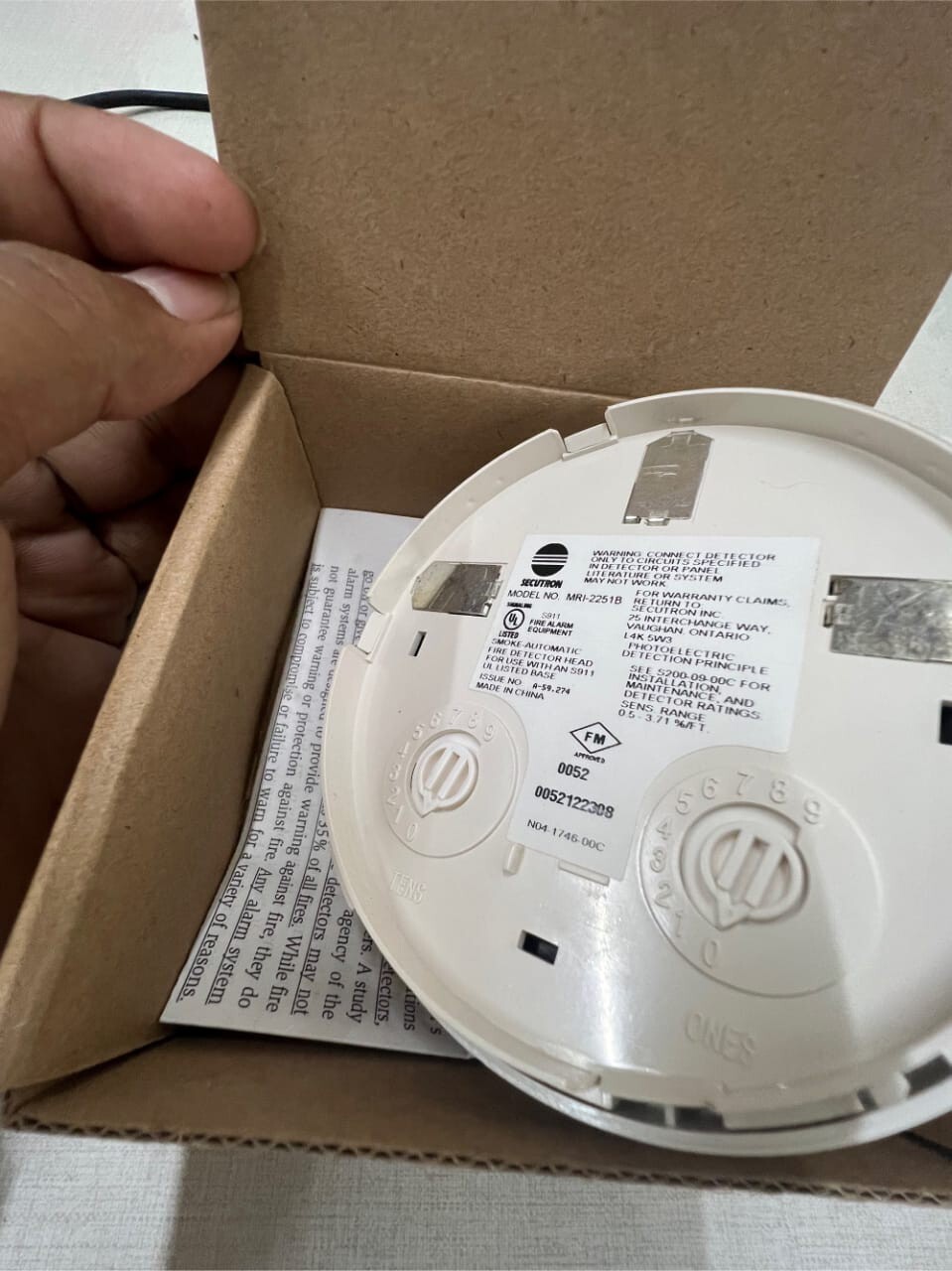 New Secutron MRI-2251B Photoelectric Smoke Detector Free Ship | eBay