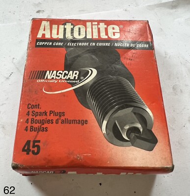 AUTOLITE PACK OF 4 #45 SPARK PLUG COPPER | eBay