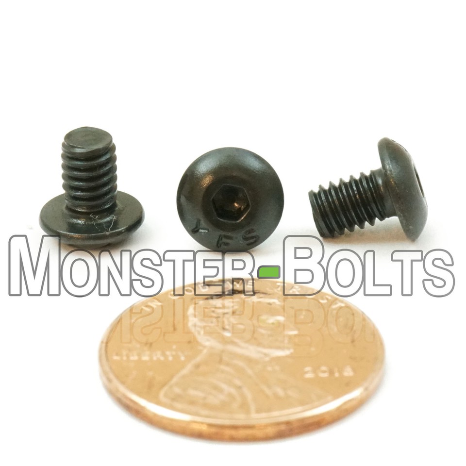 #8-32 Button Head Socket Cap Screws, Alloy Steel Thermal Black Oxide ...