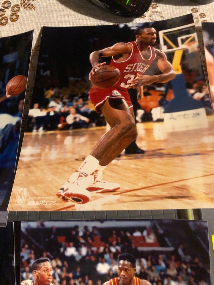 1990 LOT OF 6 LICENSED NBA HOOPS BASKETBALL COLOR PHOTOS EX--MINT | eBay