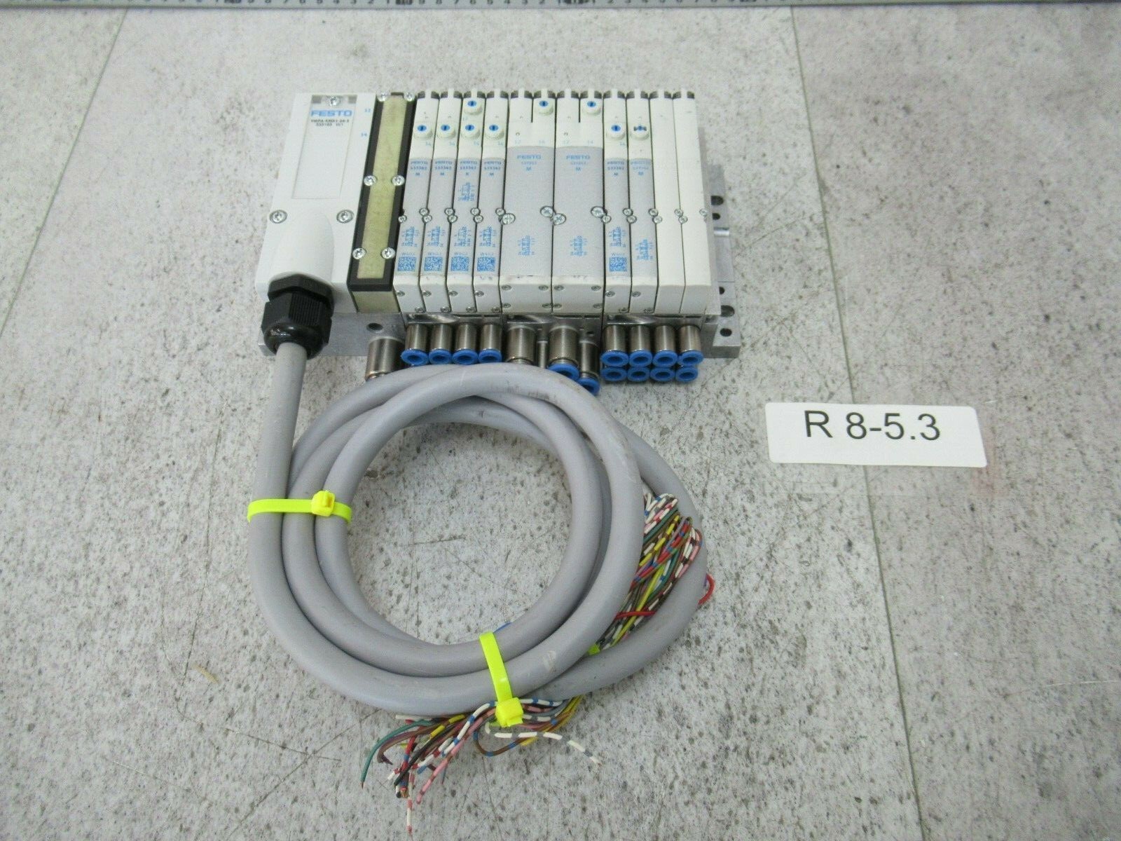 Festo 533193 Pneumatic Control System Valve Block 5 X 533342+2x 537952 ...