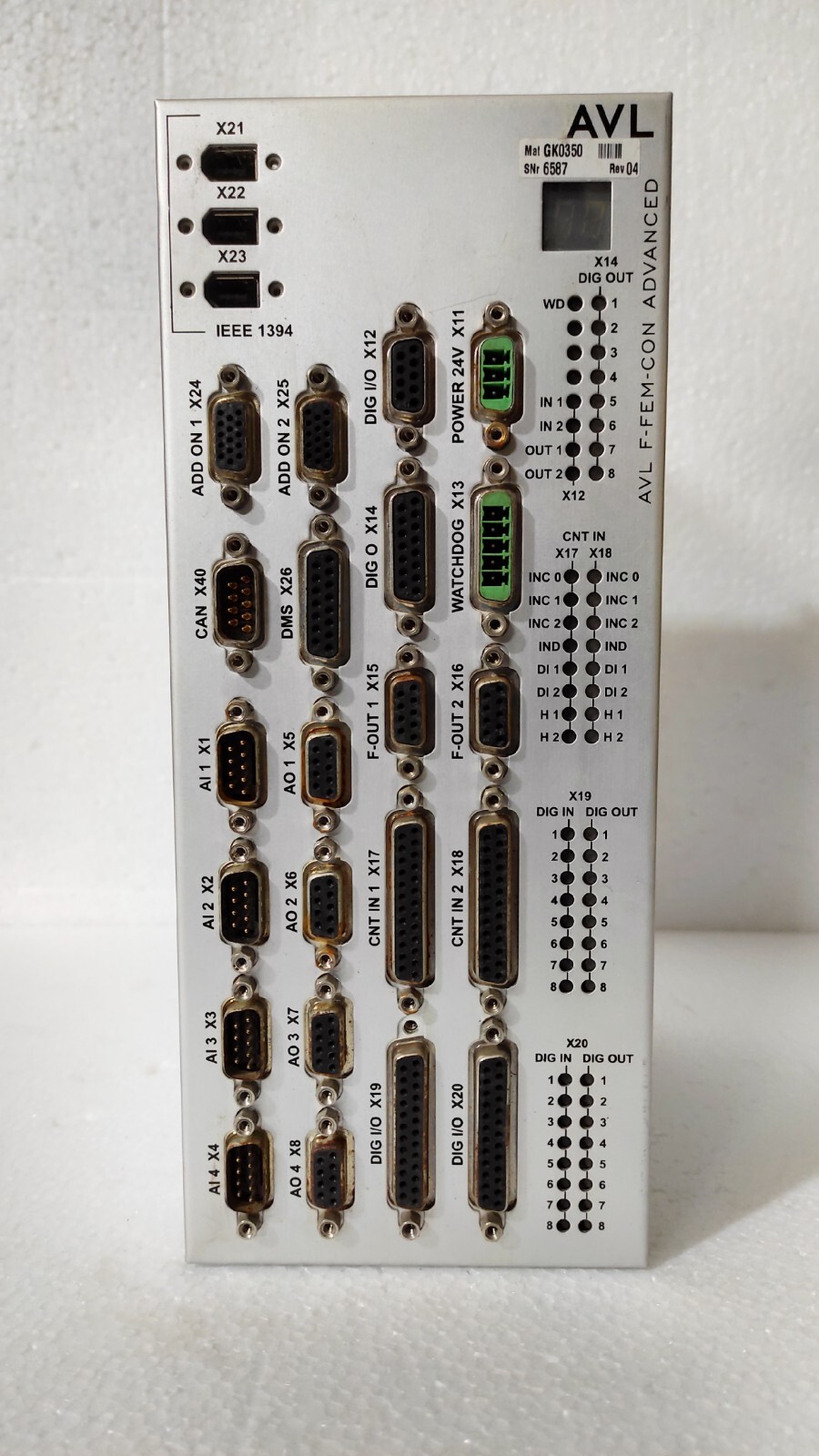 AVL 6260.37 F-FEM-CON Advanced Dynamometer I/O Module Controller for ...
