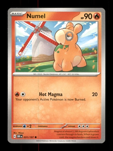 Numel 031/197 Regular Nintendo Pokemon Trading Card TCG | eBay
