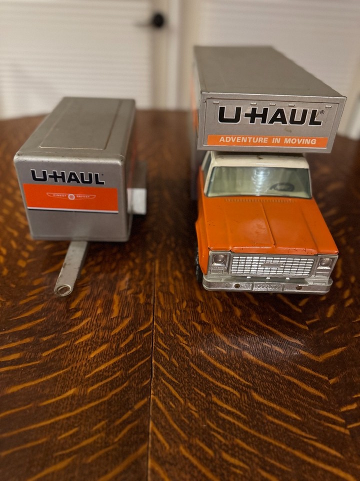 Vintage U-Haul Moving Truck & Trailer With Ramp by Nylent 19" Pressed ...