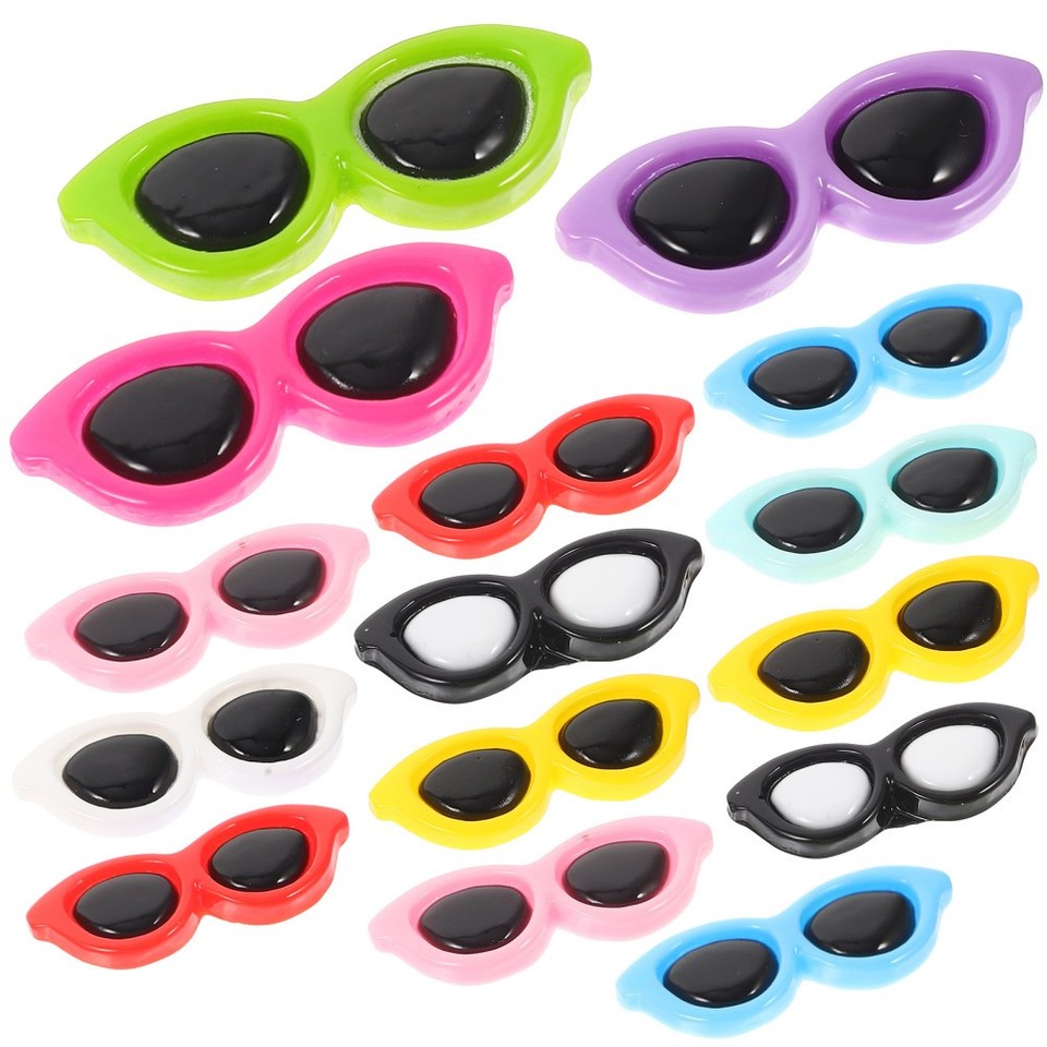 50 Pcs Mini Resin Glasses Miniature Sunglasses Embellishments Funny ...