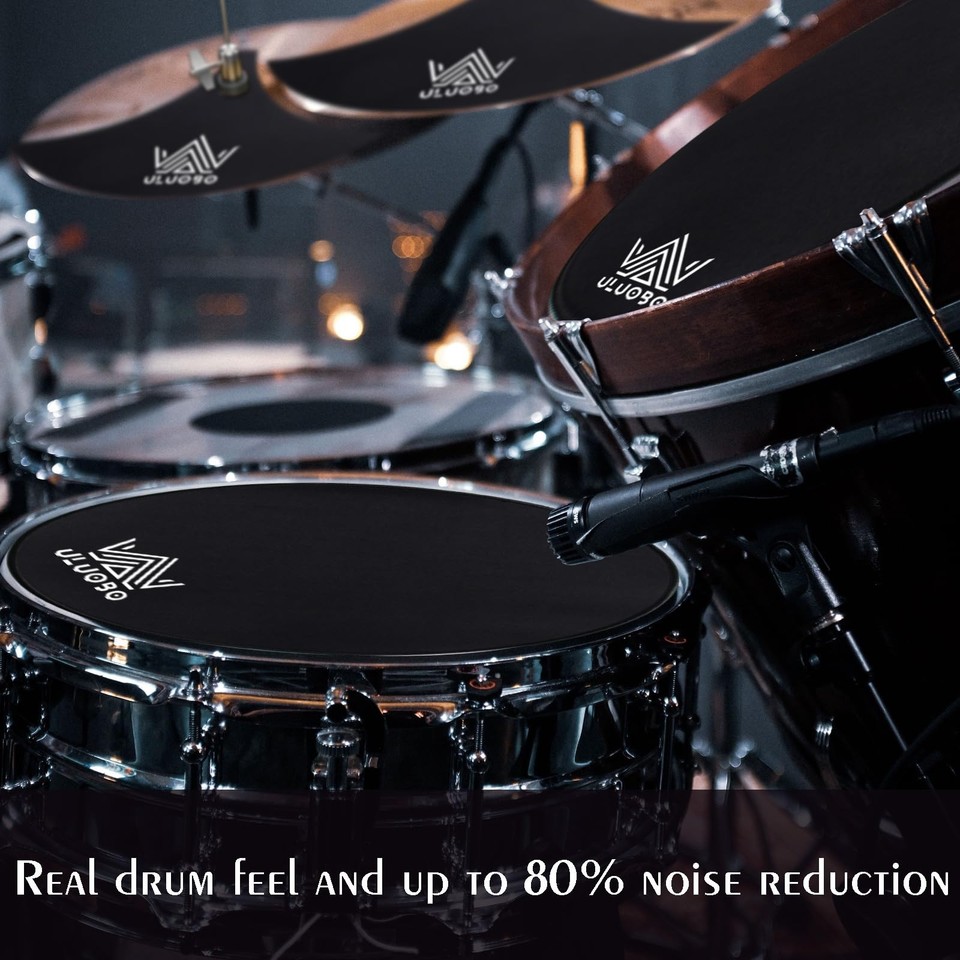 12 Pieces Drum Mute Pads Silencer Pads Set with Cymbal Mufflers Damper | eBay