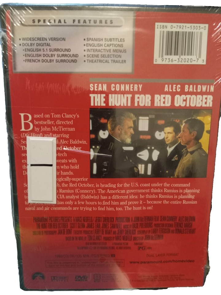 The Hunt for Red October (DVD, 1998, Widescreen) Brand New | eBay