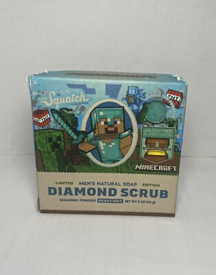 DR. SQUATCH MINECRAFT DIAMOND SCRUB LIMITED EDITION MEN'S NATURAL SOAP ...