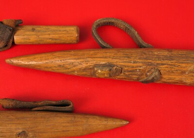 ANTIQUE PRIMITIVE HAND MADE WOOD MAIZE CORN SHUCKING FARM TOOL NATIVE ...