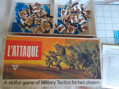 Vintage Old Early Used Army Military War Game L'attaque 1960s HP GIBSON ...