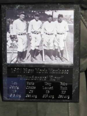 1927 New York Yankees "Murderers Row" plaque Ruth, Gehrig - New Lower ...