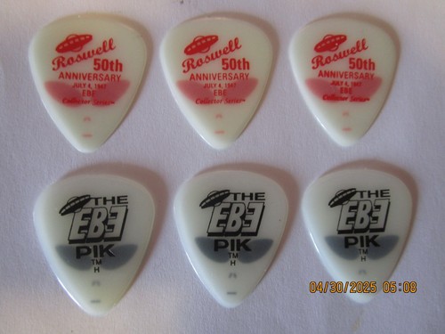 Lot of 6 Roswell EBE Alien Guitar Picks - Read Description #5004 NOS | eBay
