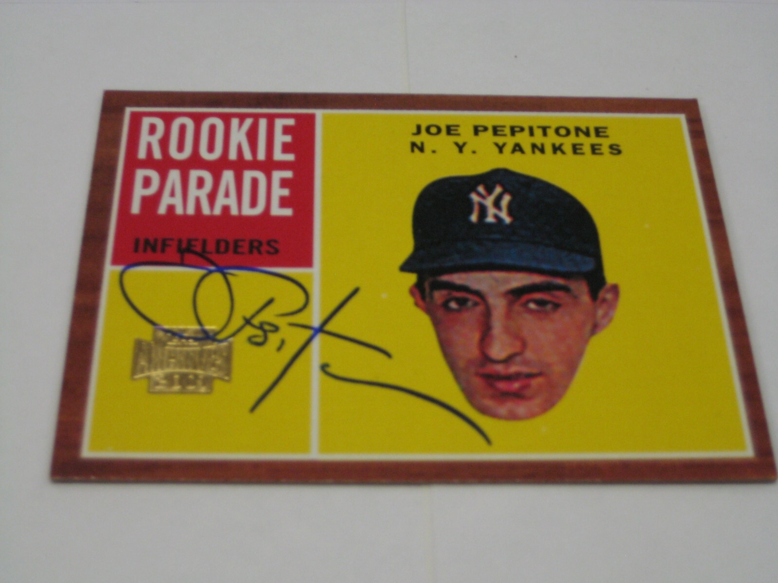 NEW YORK YANKEE LEGEND JOE PEPITONE AUTOGRAPH CARD MINT W/COA ! | eBay