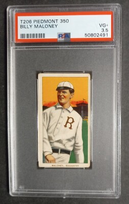1909-11 T206 - Billy Maloney - Piedmont 350 - PSA 3.5 VG+ | eBay