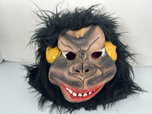Vtg 80's Sci Fi Ape Gorilla Monkey Halloween Latex Mask Fun World Rare ...