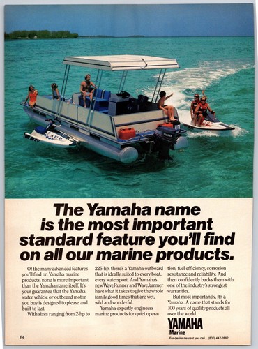 Yamaha Marine 1987 Vintage Advertisement Print Ad Advertising | eBay