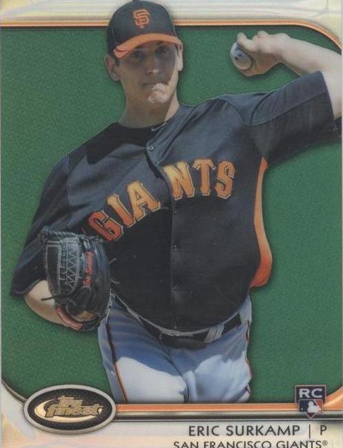 2012 Topps Finest - Eric Surkamp #87 Green Refractor /199 (RC) for sale ...