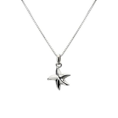 Curvy Starfish Pendant Sterling Silver 925 Hallmarked All Chain Lengths ...