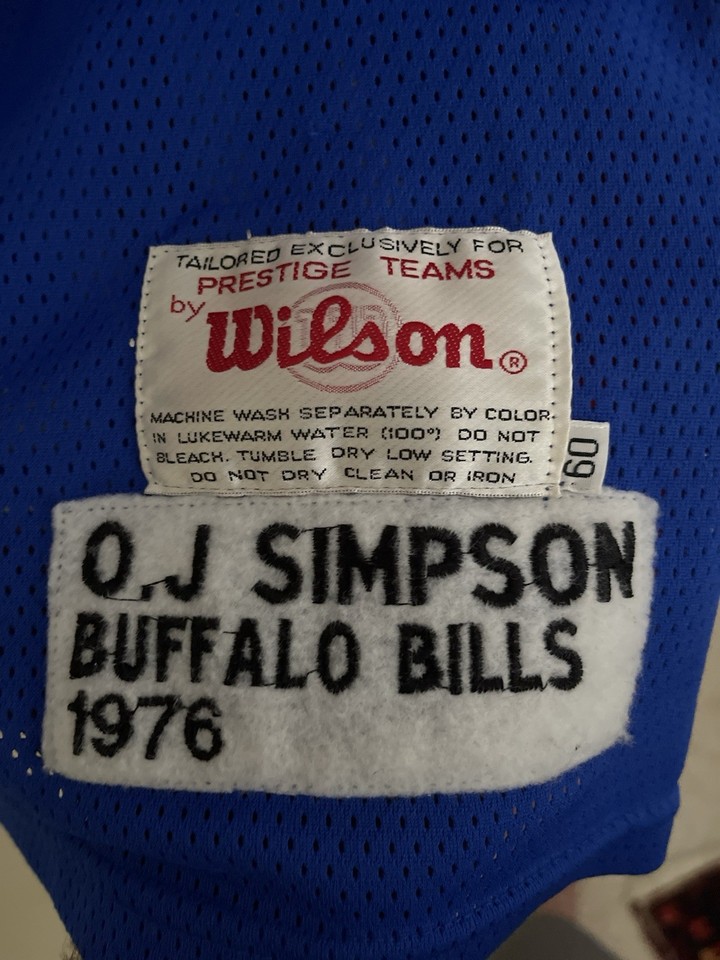 Vintage Wilson Buffalo Bills OJ Simpson Sewn Patches Mesh Jersey sz60 ...
