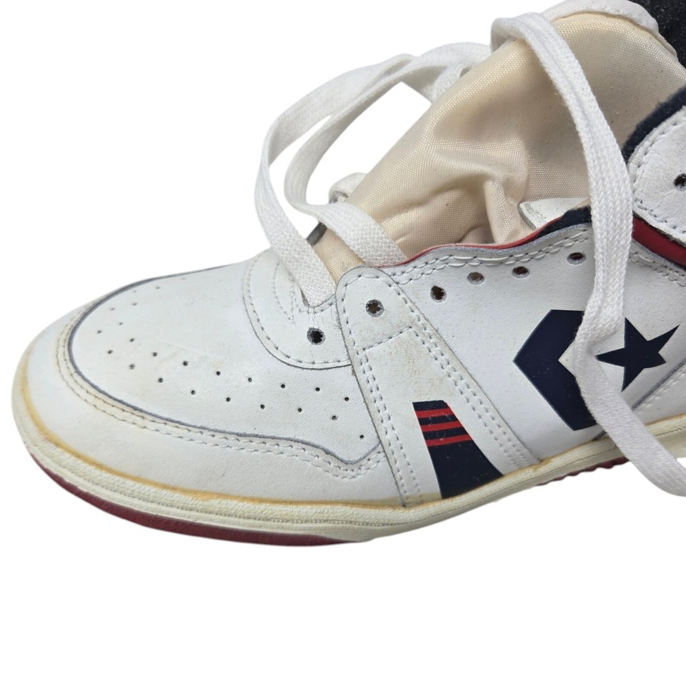 Vtg Converse Fast Break Early NBA Basketball Shoe Kids 5.5 1980s With ...
