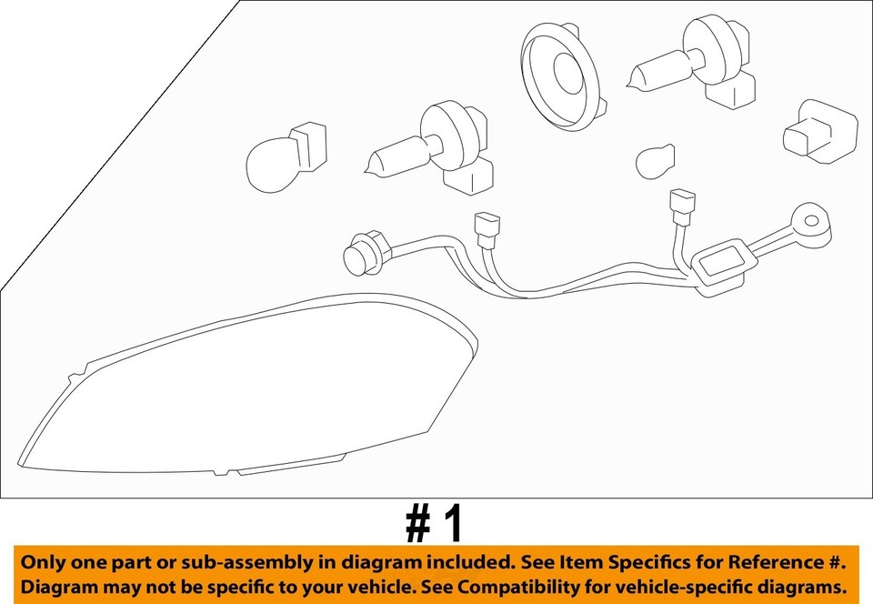 GM OEM 06-16 Impala Limited Headlamp Components-Headlamp Assy 25958360 ...