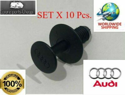 Genuine Audi A4 A6 A8 Plastic Cover Panel Retainer Rivet Clips 10 Pcs ...