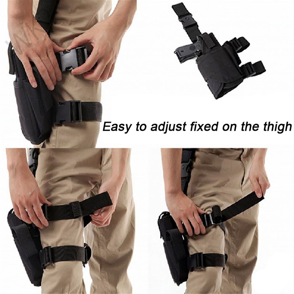 Tactical Adjustable Right Drop Leg Holster Pistol Gun Thigh Holster ...