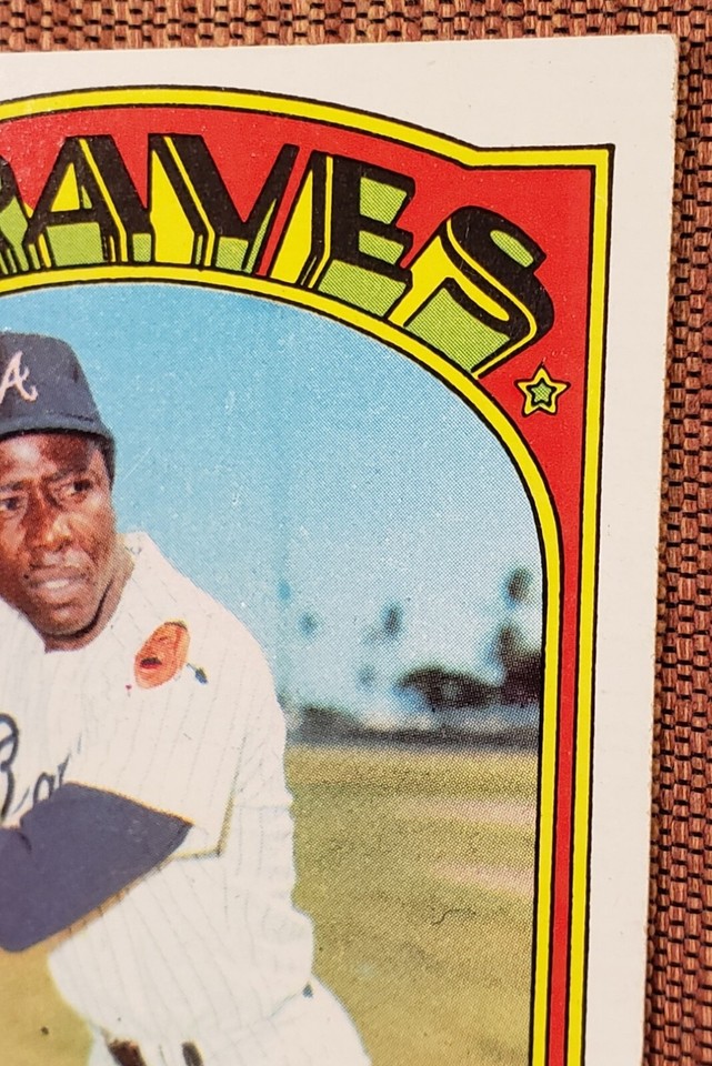 1972 Topps #299 Hank Aaron Atlanta Braves Authentic Original Baseball Card | eBay