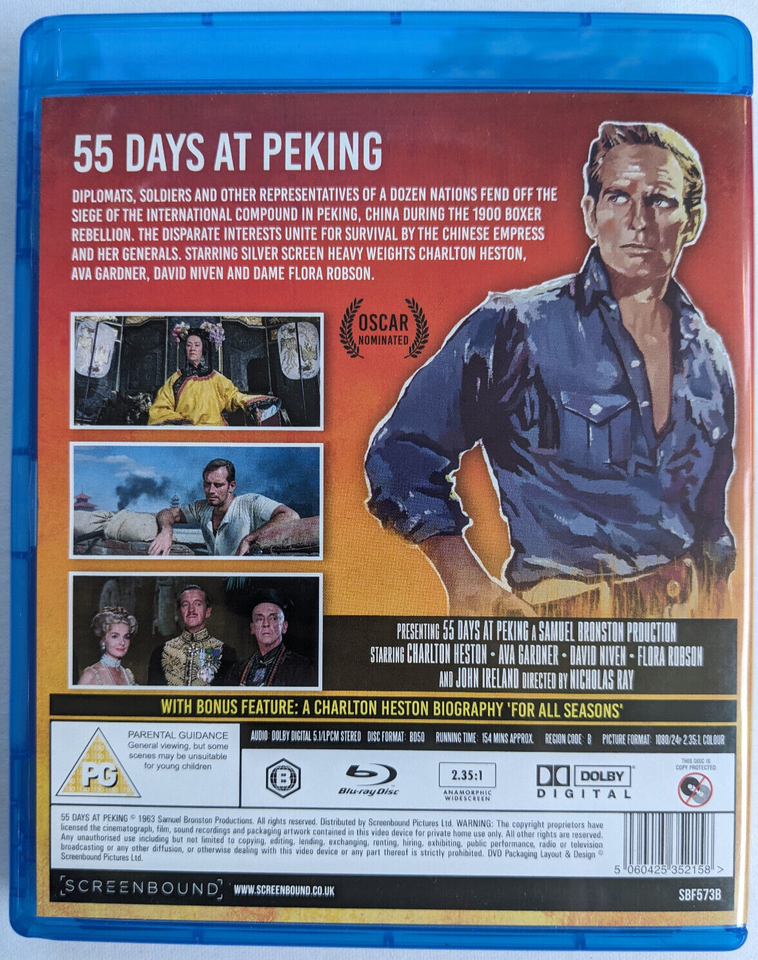 55 DAYS AT PEKING Blu Ray (Screenbound, 1963) Charlton Heston US ...