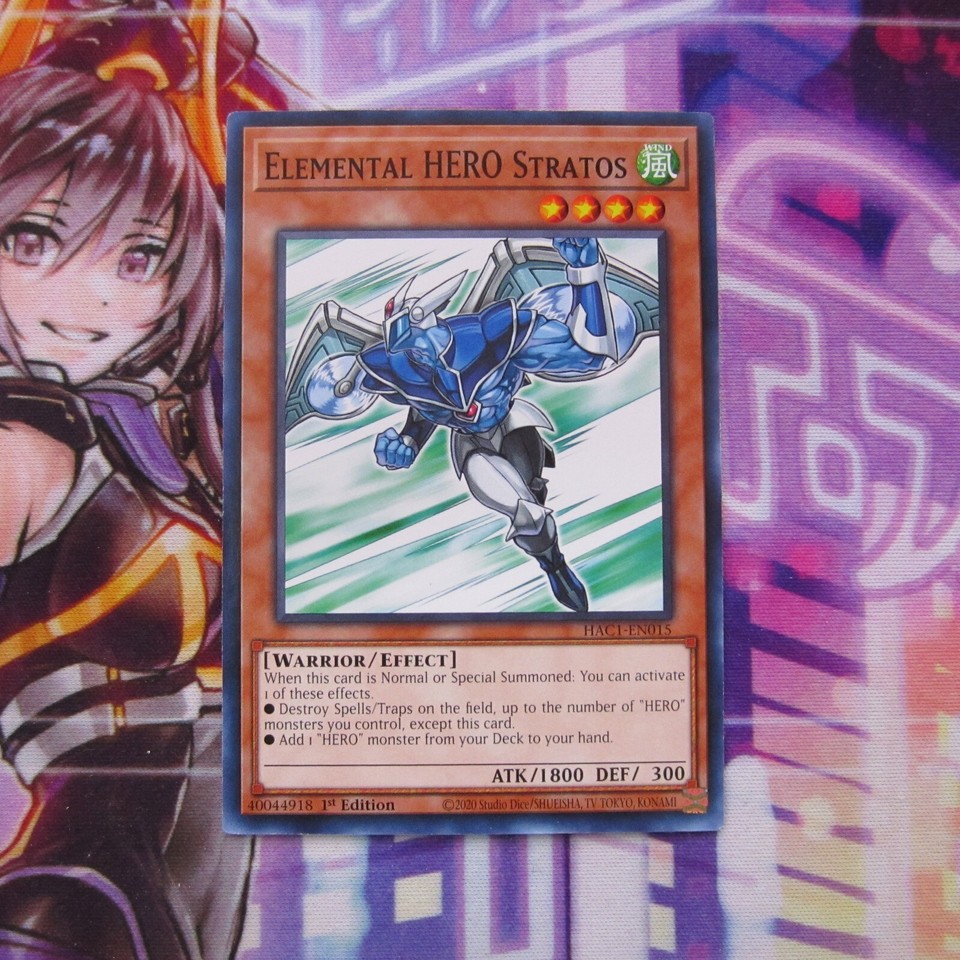 1X ELEMENTAL HERO STRATOS COMMON ULTRA RARE GOLD YUGIOH | eBay
