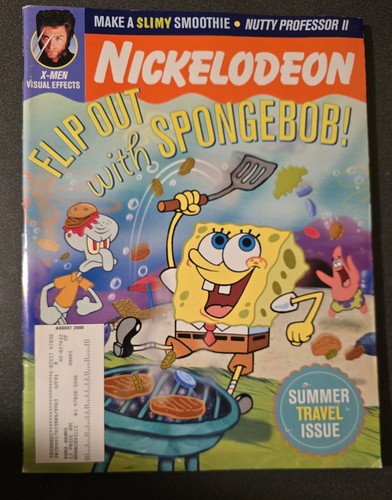NICKELODEON Magazine Flip Out With SPONGEBOB Aug.2000 Summer Travel ...