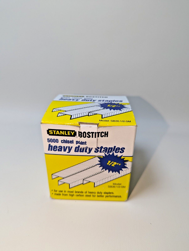 Stanley Bostitch 5000 chisel point heavy duty staples 1/2" SB35 1/2-5M ...