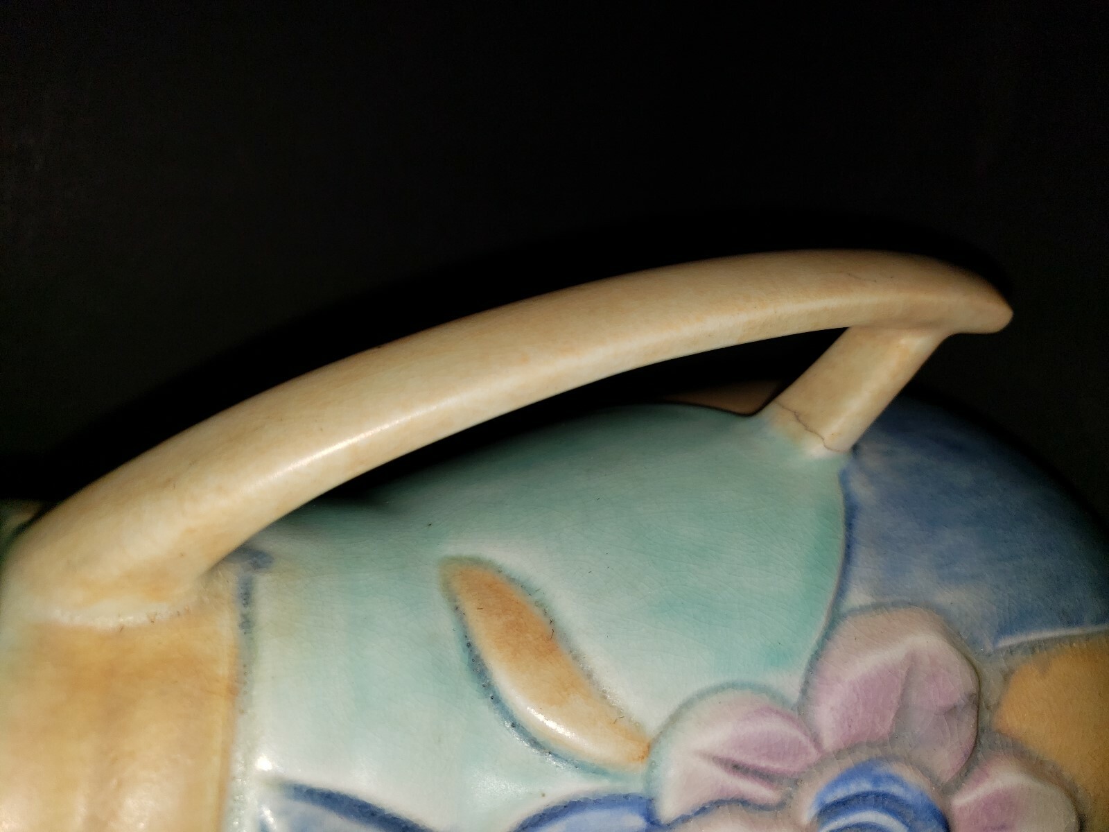 Antique 1935 Beswick ware Art Deco Flower Butterfly Ceramic Handle ...