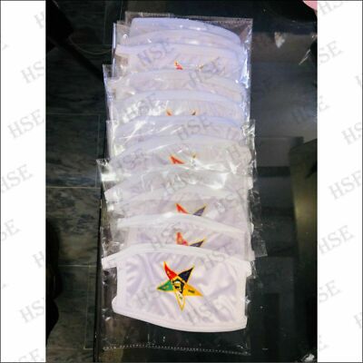 Face Mask ORDER OF THE EASTERN STAR, oes FACE MASK 25 PCS PACK MASONIC ...