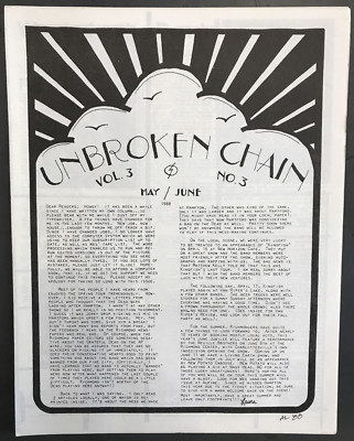 UNBROKEN CHAIN FANZINE-MAY/JUNE 1988-VOLUME 3 NUMBER 3 | eBay