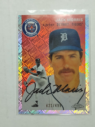 2023 TOPPS CHROME ANNIVERSARY TOPPS REFRACTOR JACK MORRIS BASEBALL CARD ...