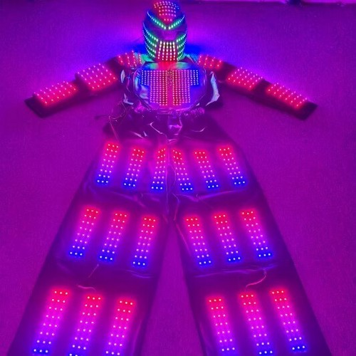 LED Robot Costume Illuminated Clothing Cosplay Suit DJ Stage ...