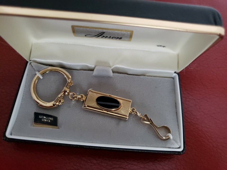Anson Genuine Onyx Keychain - NOS | eBay
