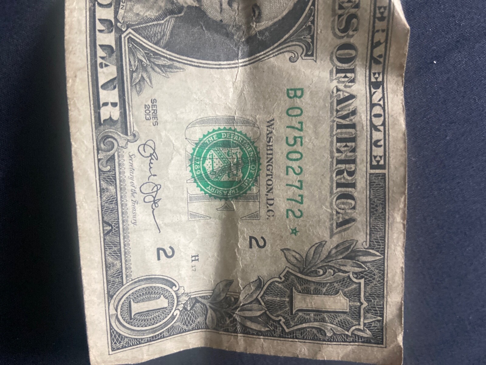 2013 1 dollar bill star note b | eBay