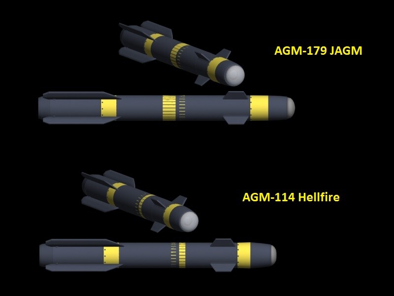 M299/M310 Launcher with AGM-114 Hellfire or AGM-179 JAGM, multiple ...